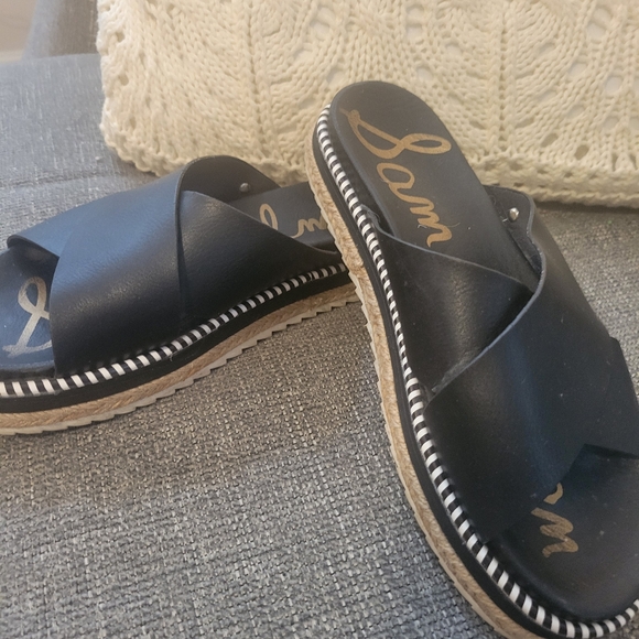 Sam Edelman | Shoes | Sam Edelman Black Crisscross Slides | Poshmark